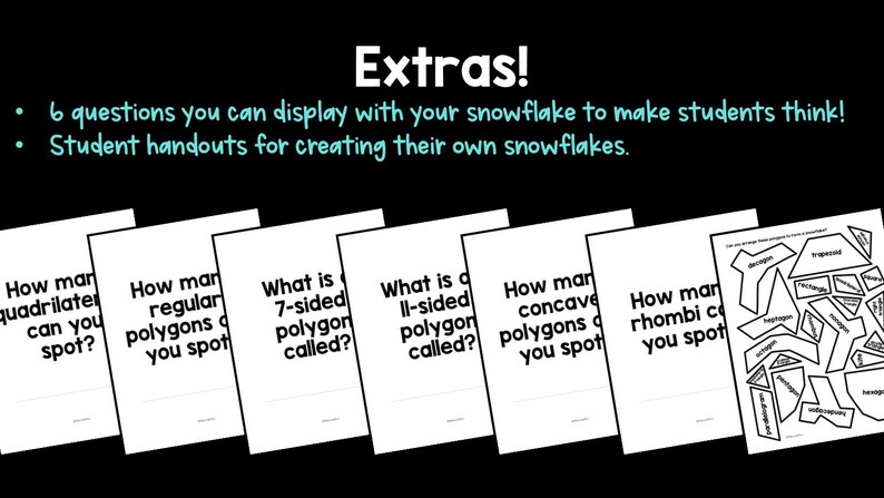 Winter Door Decoration for Math Classroom With a Snowflake Made of ...