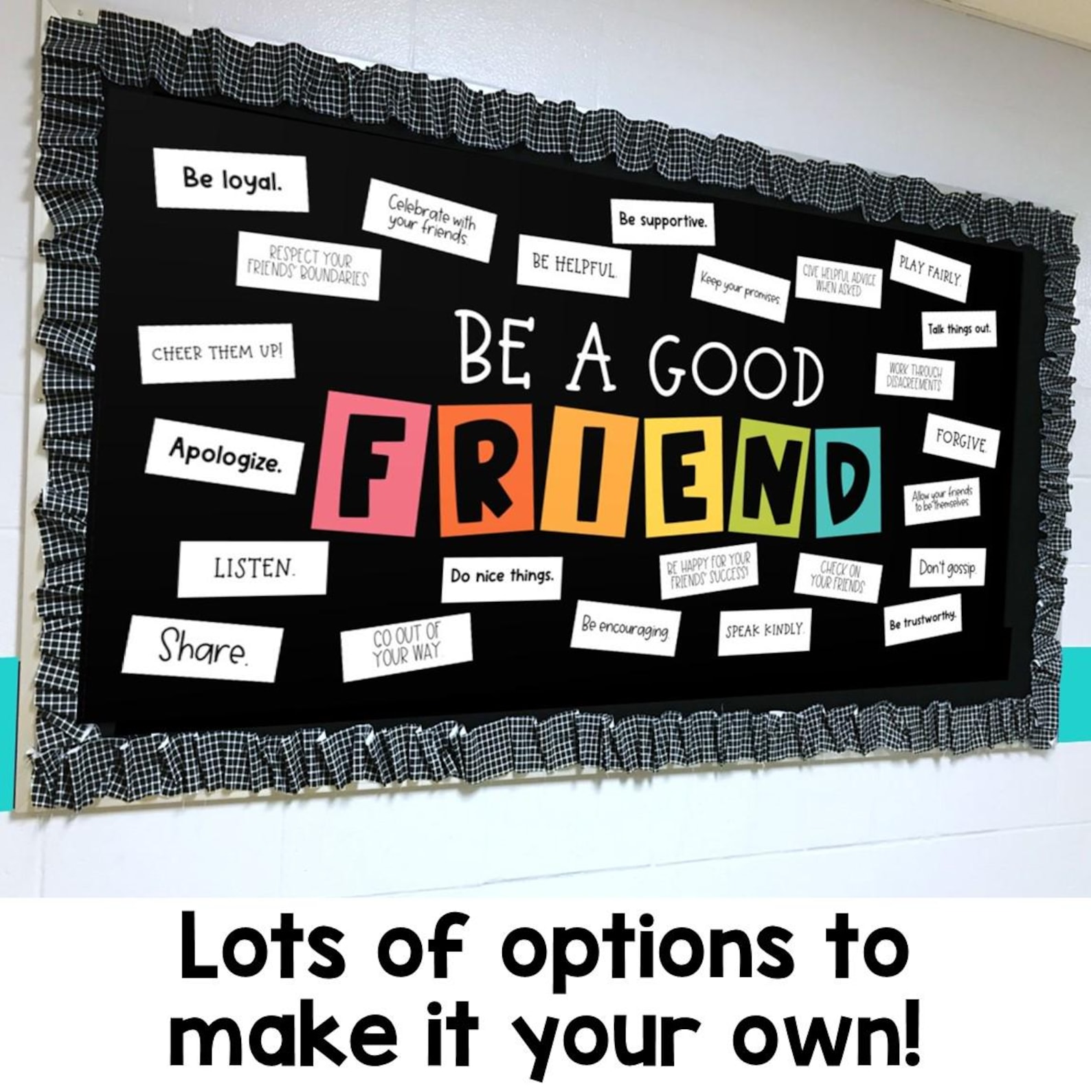 Friendship Bracelet Bulletin Board With Ways to Be a Good Friend ...