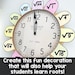 Classroom Clock Petals With Square Roots, Easy DIY Print and Cut Pieces ...