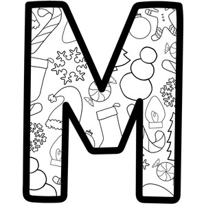 Christmas Printable Bulletin Board Alphabet Letters, Numbers With ...