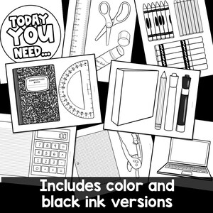 Visual Supply Cards to Show Students What You Need for Class Today in ...