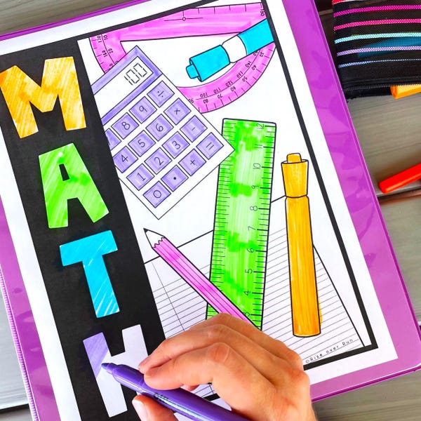 Math Notebook Cover - Etsy