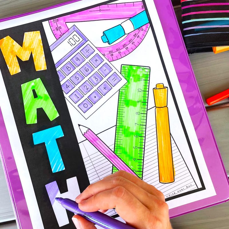Math Notebook Cover - Etsy