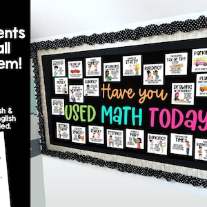 Everyday Math Bulletin Board Kit, Easy DIY Print and Cut Pieces, Have ...