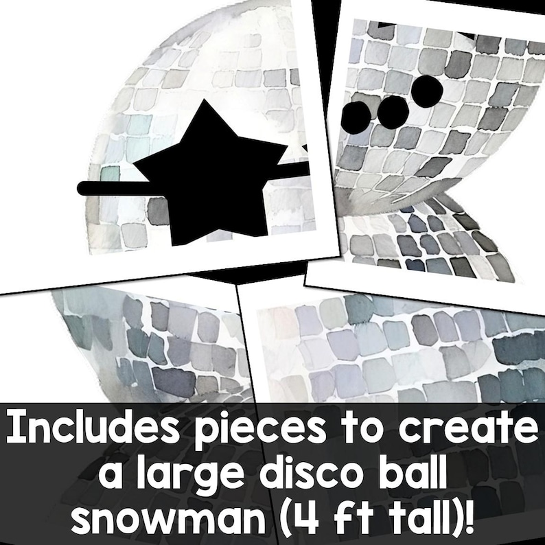 Disco Ball Snowman Winter Classroom Door Decor | It's the Season to ...