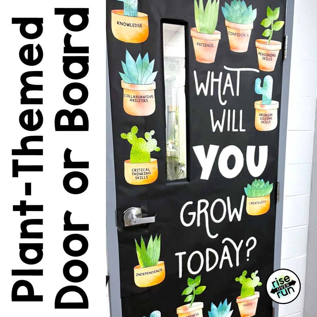Plant Theme Bulletin Board or Classroom Door With Succulents and Cactus ...