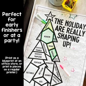 Giant Coloring Poster for Christmas Math Classroom Activity ...