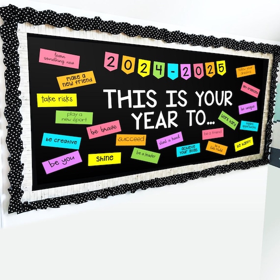 New Year Bulletin Board Ideas Motivational New Years 2025 Bulletin