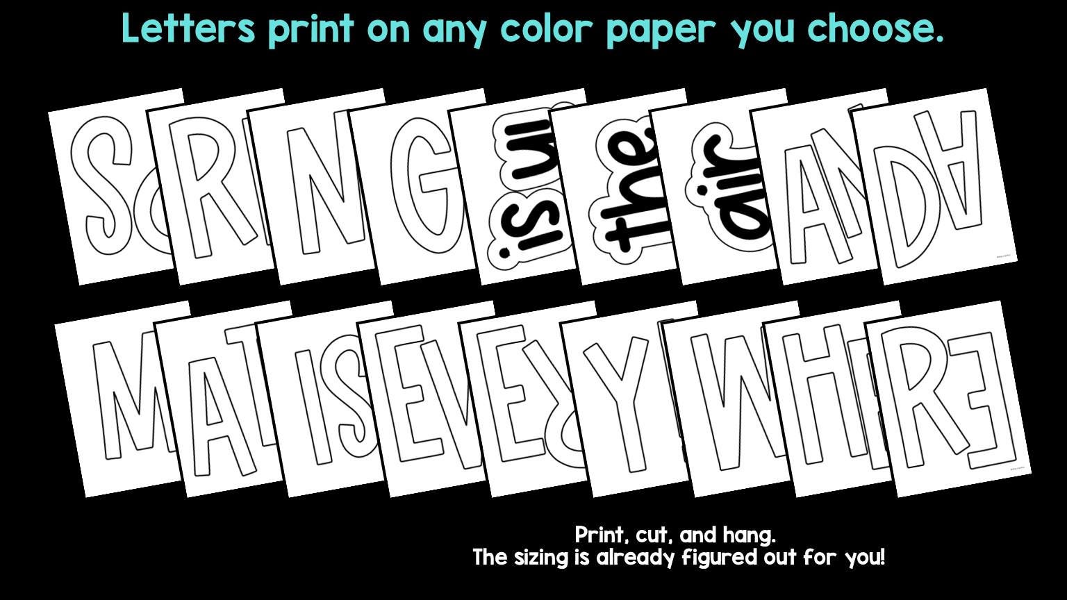 Spring Math Bulletin Board With Everyday Math Examples, Easy DIY Kit ...