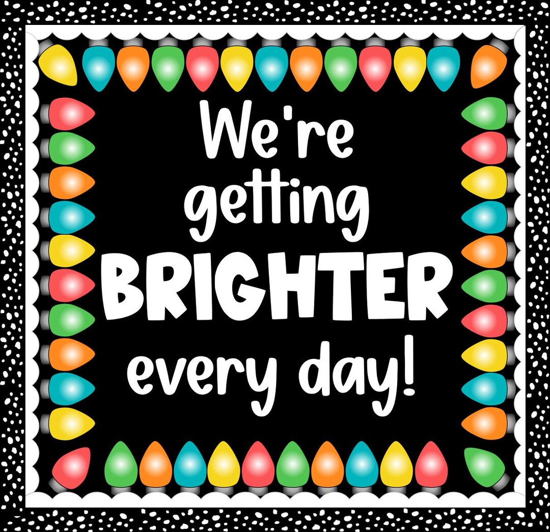 Christmas Bulletin Board Kit or Classroom Door Decor With String Lights ...