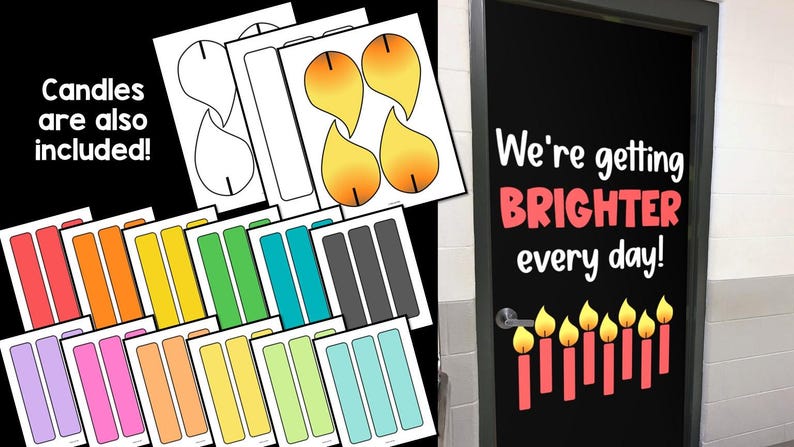 Christmas Bulletin Board Kit or Classroom Door Decor With String Lights ...