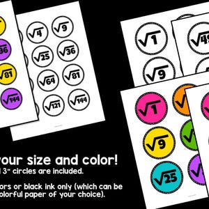 Classroom Clock Labels in Rainbow Colors for Middle or High School Math ...