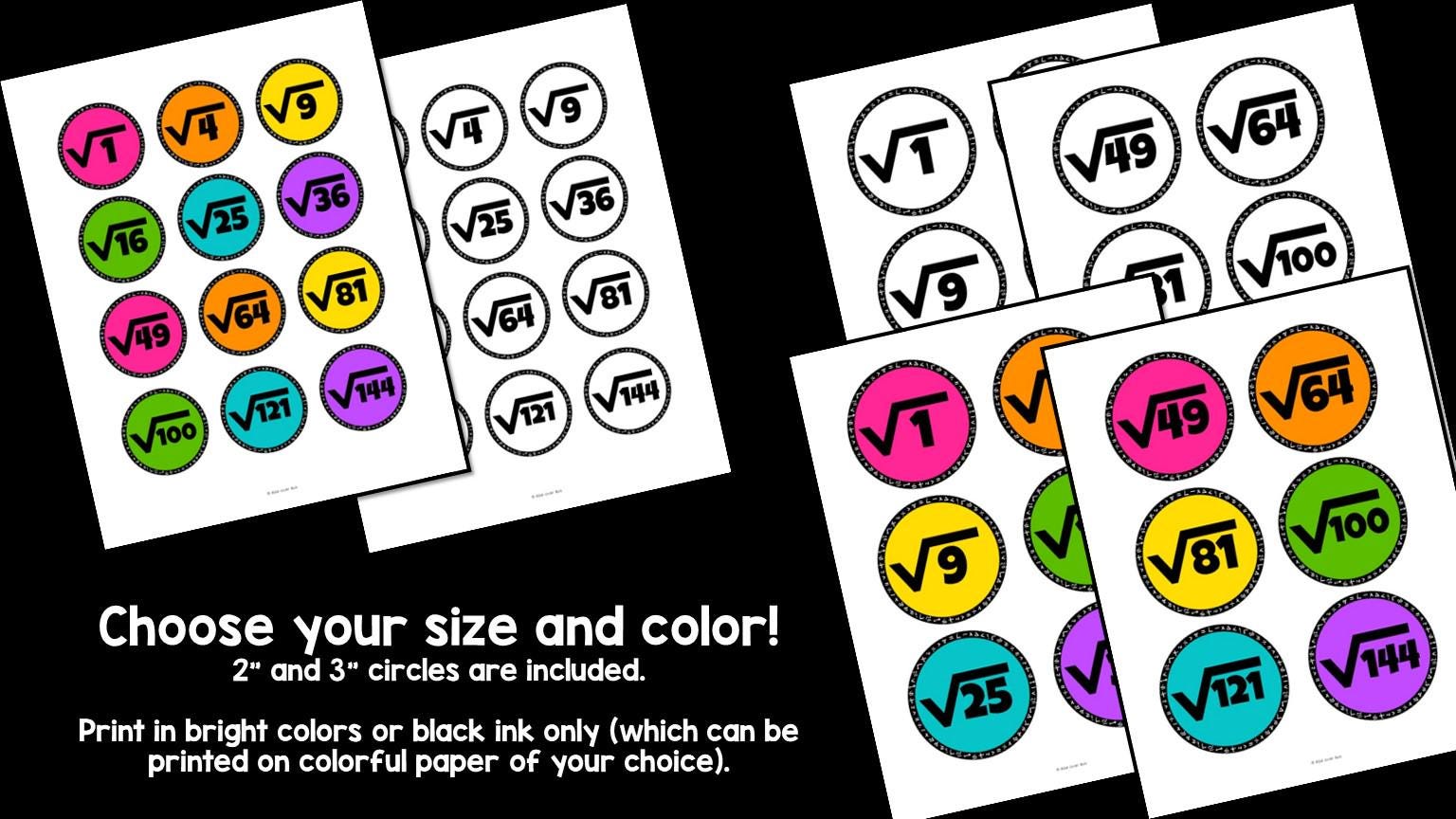 Classroom Clock Labels in Rainbow Colors for Middle or High School Math ...