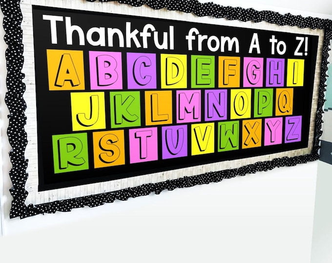 Fall Leaves November Bulletin Board Kit Ideas • Gratitude Thankfulness ...