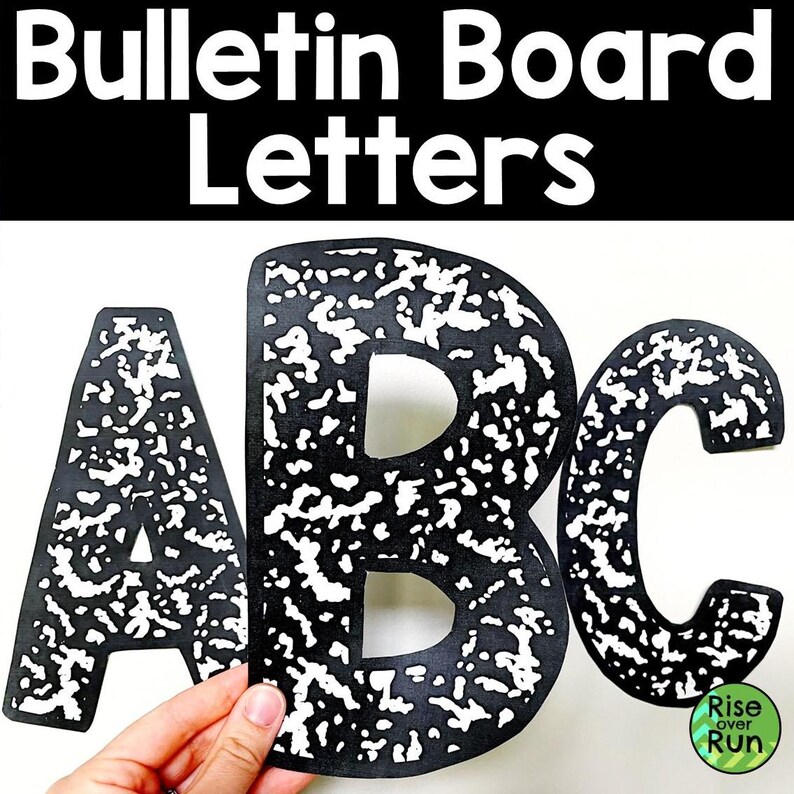 Composition Book Notebook Pattern Bulletin Board Alphabet Letters ...