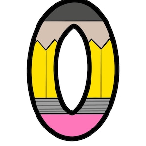 Pencil Pattern Bulletin Board Alphabet Letters and Numbers for Pencil ...