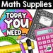 Visual Supply Cards to Show Students What You Need for Class Today in ...