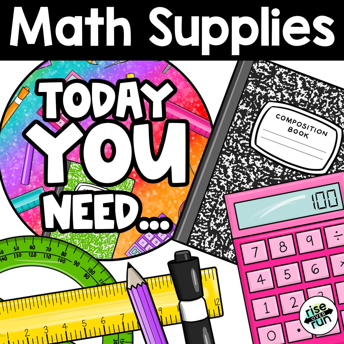 Visual Supply Cards to Show Students What You Need for Class Today in ...