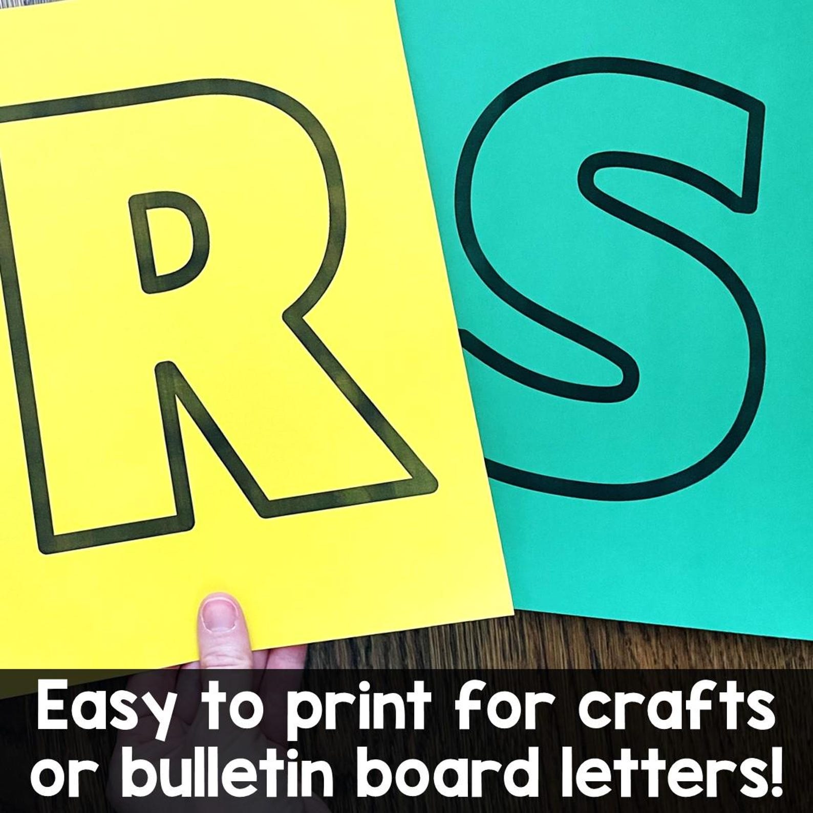 Bulletin Board Large Alphabet Letters and Numbers in Bold Black Outline ...
