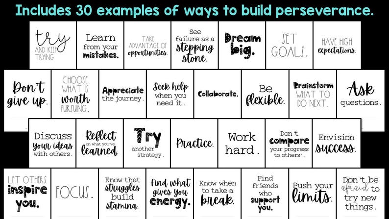 Perseverance Bulletin Board Printable Kit for End of the Year State ...