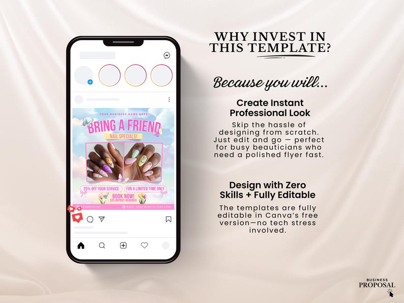 Bring A Friend Flyer Nail Specials Booking Flyer Spring Break Sale ...