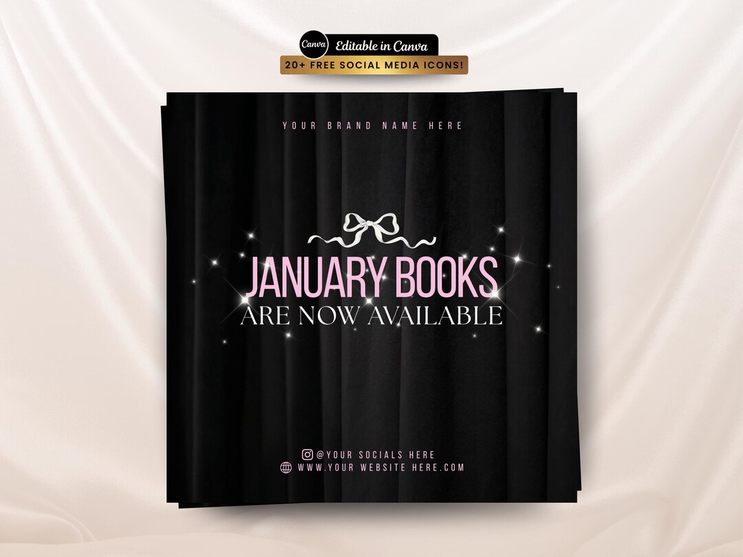 January Books Open, Holiday Booking Flyer, Editable Canva Template, New ...