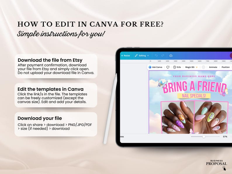 Bring A Friend Flyer Nail Specials Booking Flyer Spring Break Sale ...