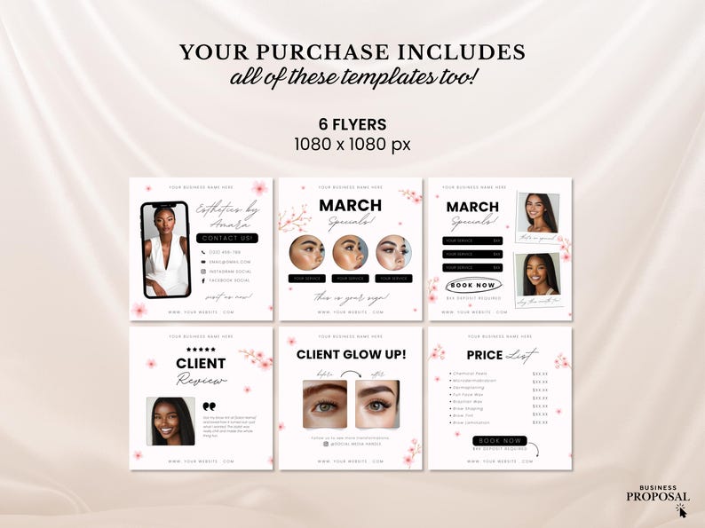 Esthetician Acuity Scheduling Template Pink Lash Stylist Booking Acuity ...