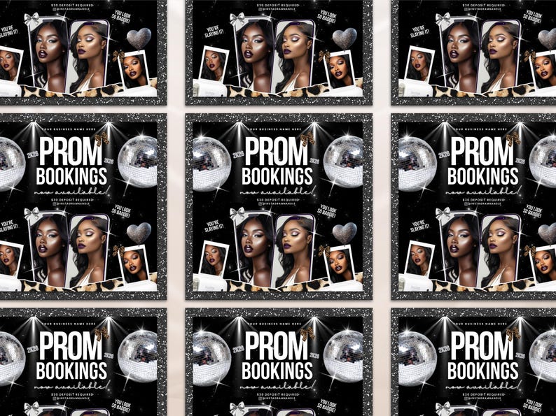 Prom Booking Flyer Prom Season Specials MUA Hair Stylist Lashes Makeup ...
