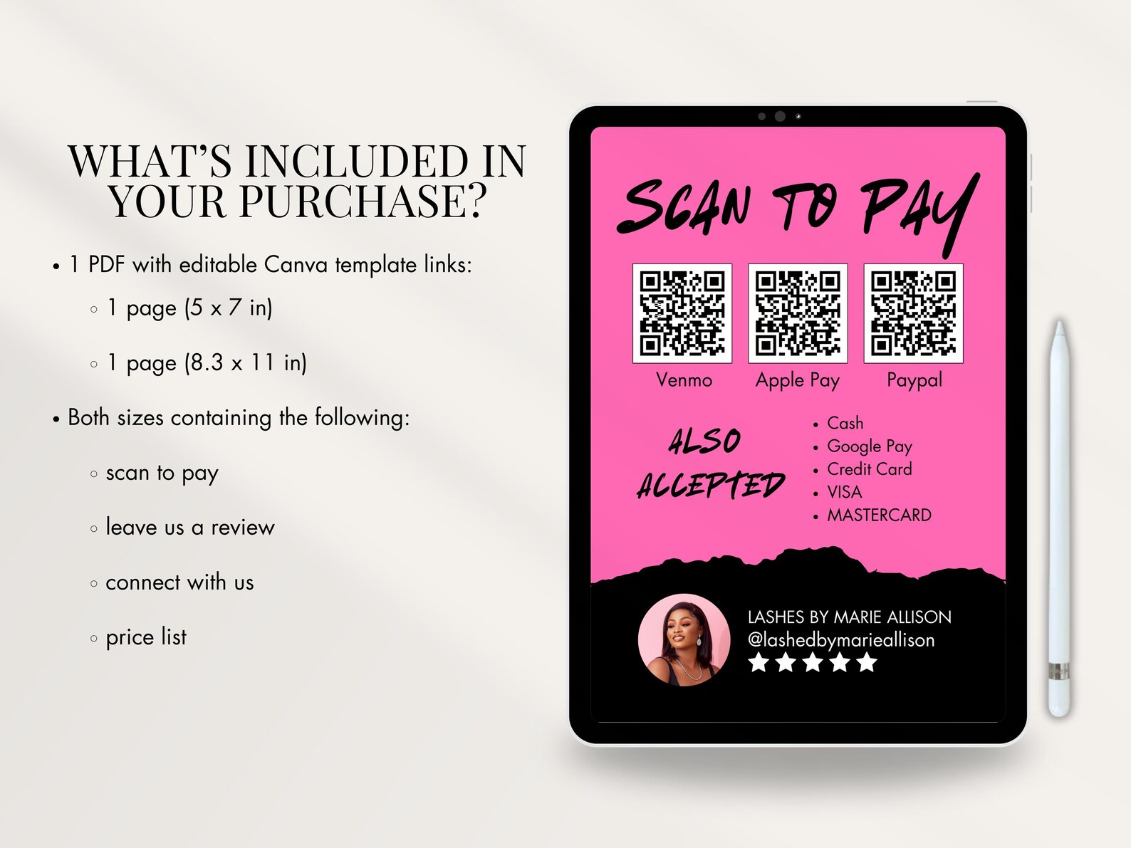 Business QR Code Sign for Business Signs QR Code Sign Scan to Pay Venmo ...