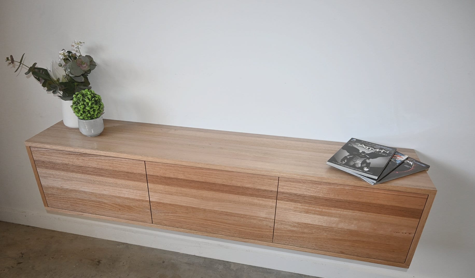 1200mm Victorian Ash Timber Floating TV Unit - Handcrafted - Read ...