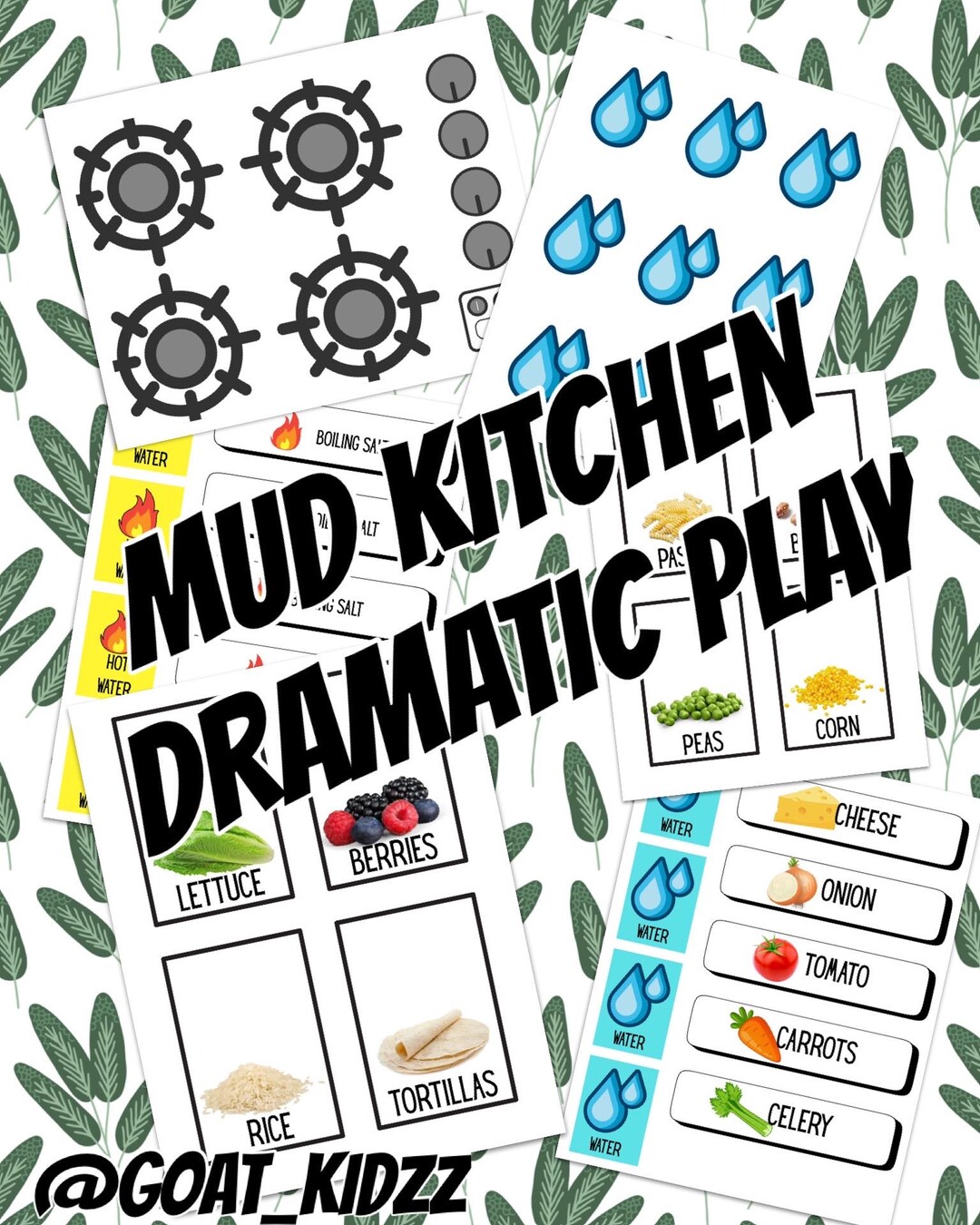 Mud Kitchen Dramatic Play Labels for Nature Play - Etsy