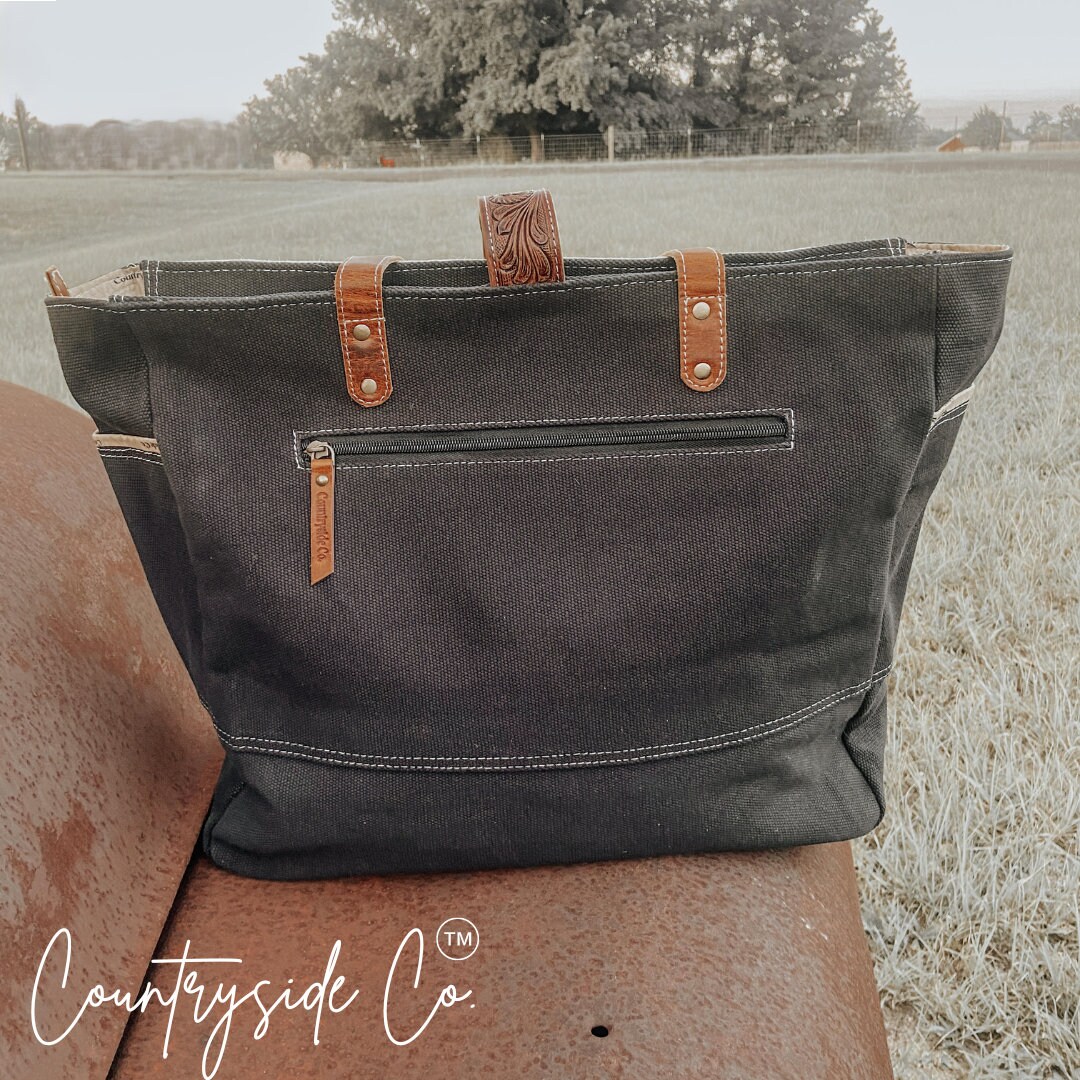 Darby Cowhide Carry All Bag by Countryside Co. Overnight Bag, Computer ...