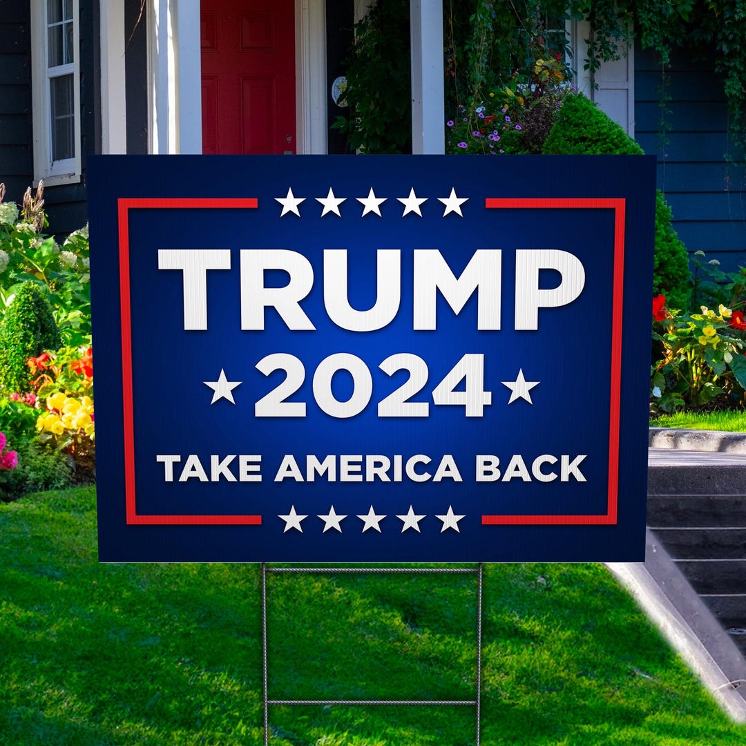 Donald Trump Yard Sign | 2 Day Shipping | 24"x18" Double Sided | Donald ...
