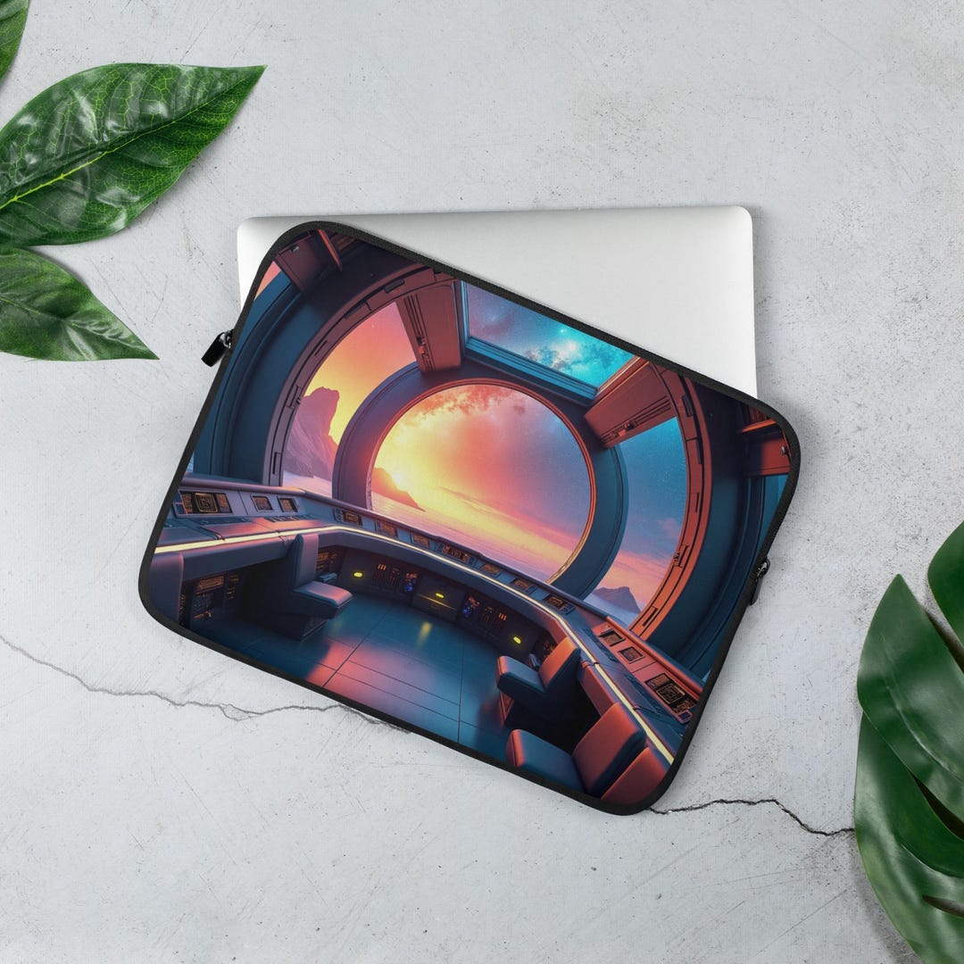 Futuristic Spaceship Laptop Sleeve, Sci-fi Space Laptop Cover, Unique ...