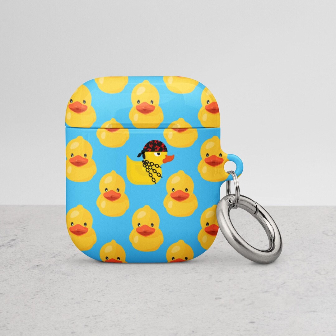 Cute Rubber Duck AirPod Case, Fun Yellow Duckling Pattern AirPod Cover ...