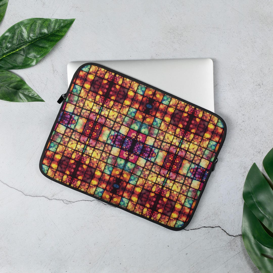 Colorful Mosaic Pattern Laptop Sleeve, Protective Laptop Case, Stylish ...