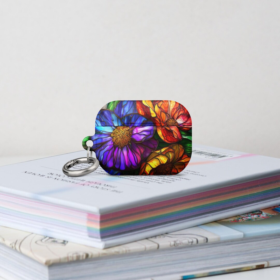 Colorful Floral AirPod Case Wrap, Abstract Flower Design Protective ...