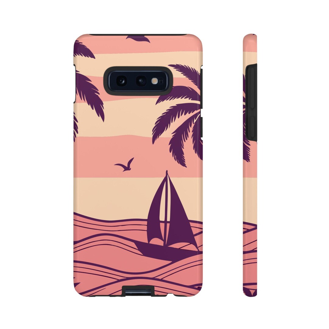 Elegant Sunset Phone Case, Palm Tree Design, Compatible With Samsung ...