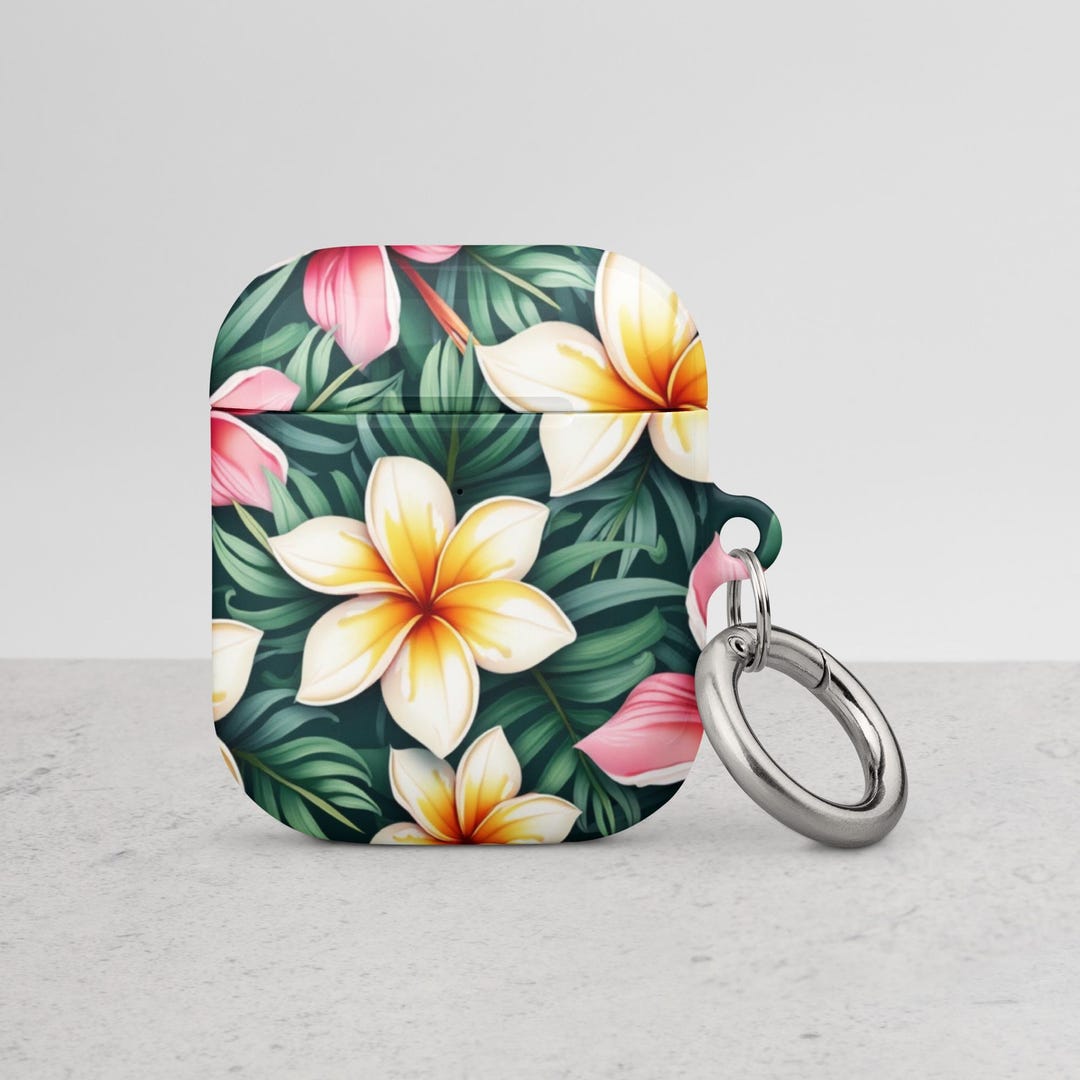 AirPod Case With Floral Design, Protective Airpods Case, Tropical ...