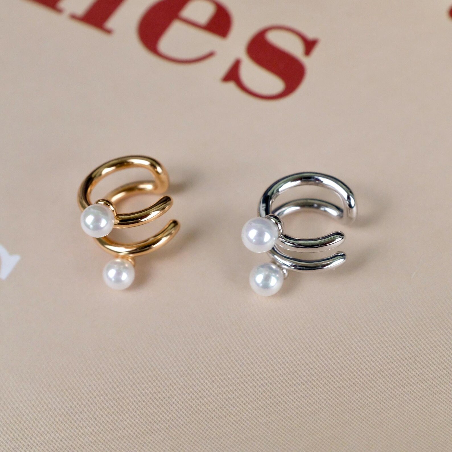 Shell Pearl Ear Bone Clip Sold Separately Single Ear Bone Clip Gold Ear ...