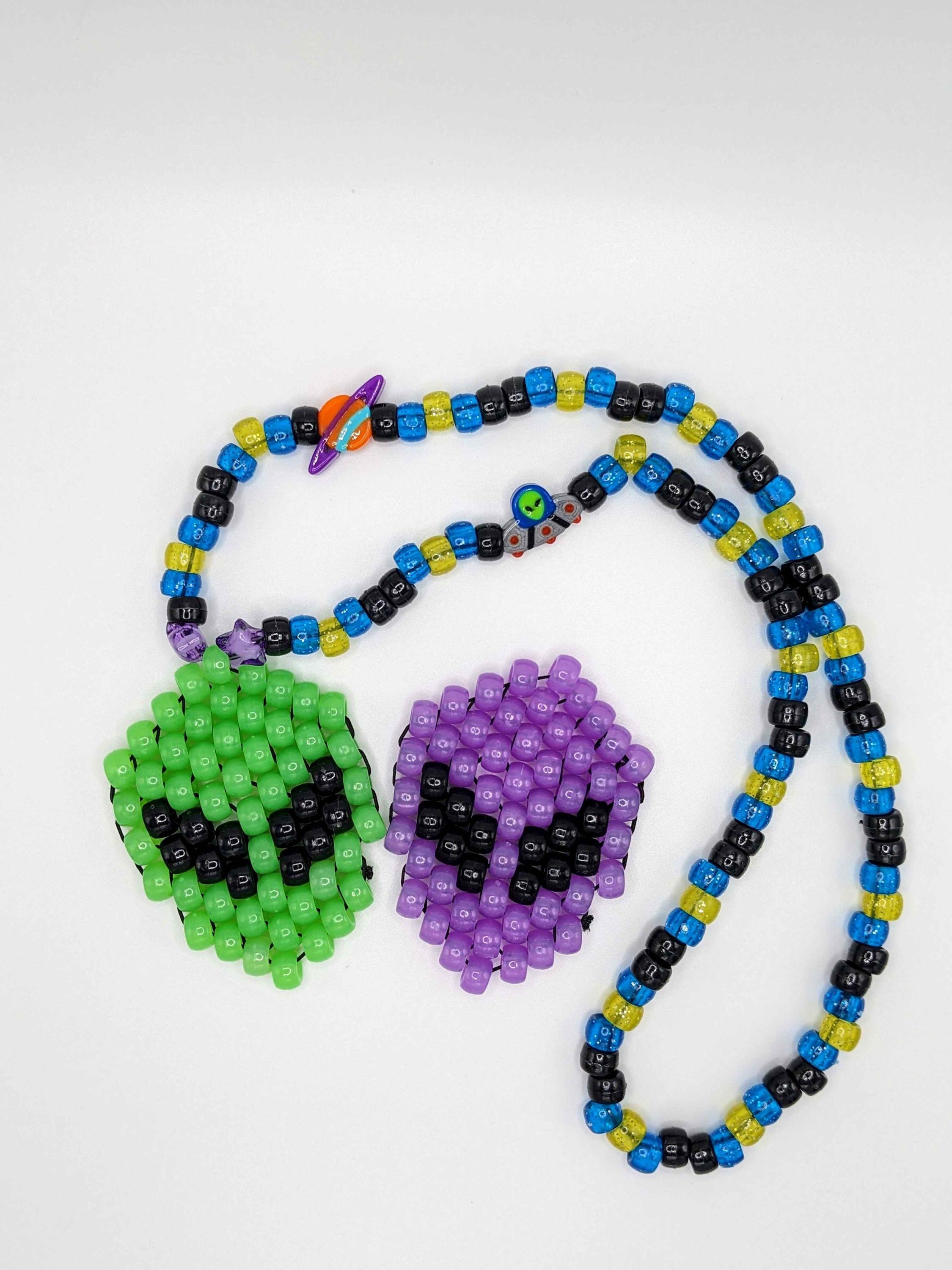 Glow in the Dark Alien Kandi Charm and Necklace - Etsy