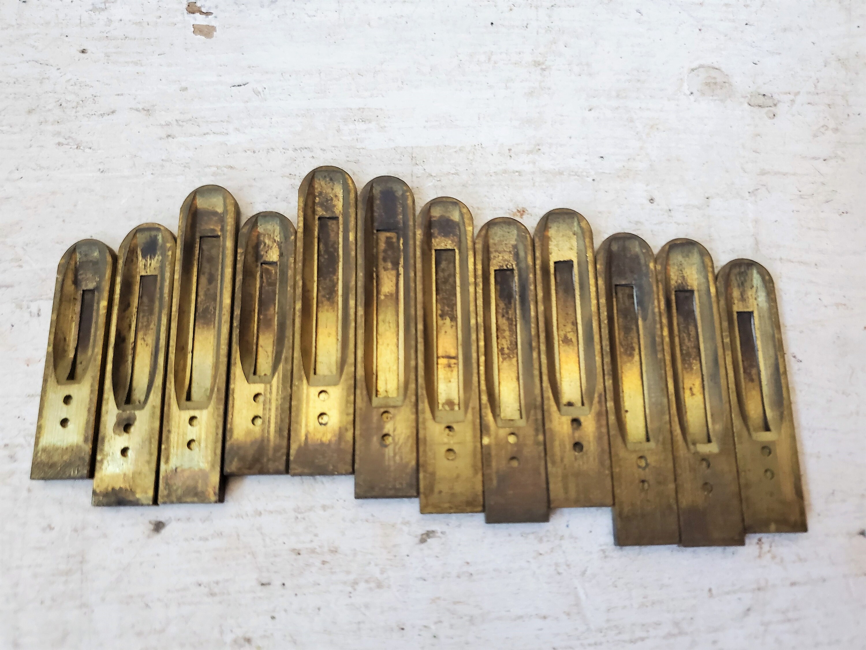 12 brass pump organ reeds antique vintage musical instrument | Etsy