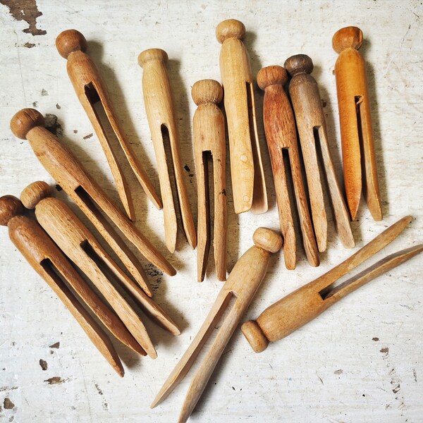 Vintage Clothes Pins - Etsy