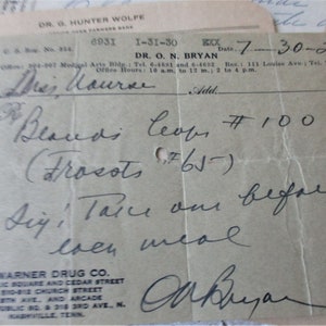 30 Vintage Prescription Forms Rx Paper Script Handwriting 1920s-30s VA ...