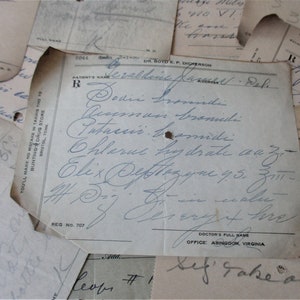 30 Vintage Prescription Forms Rx Paper Script Handwriting 1920s-30s VA ...