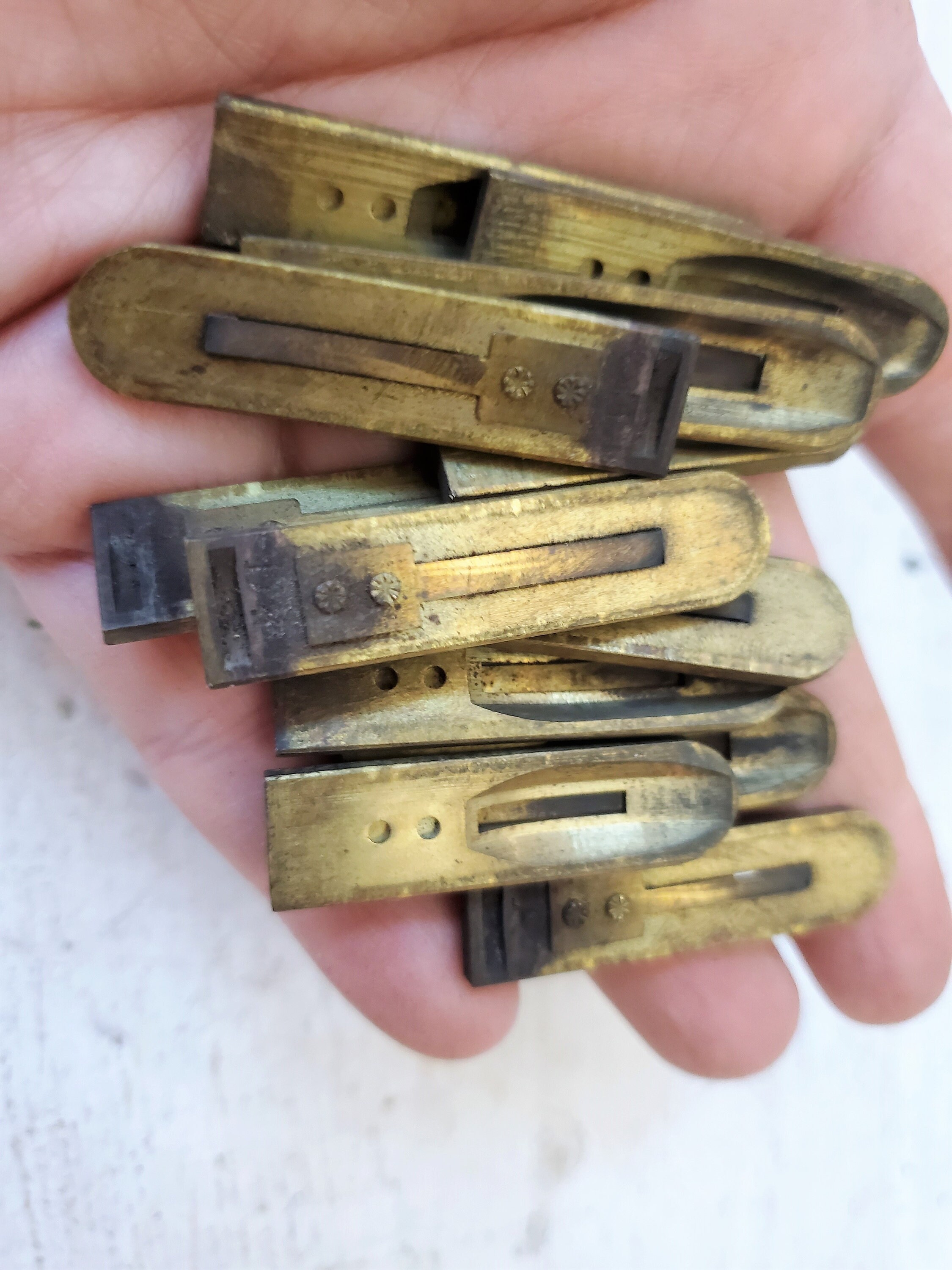 12 brass pump organ reeds antique vintage musical instrument | Etsy