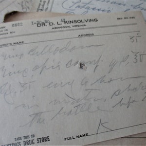 30 Vintage Prescription Forms Rx Paper Script Handwriting 1920s-30s VA ...