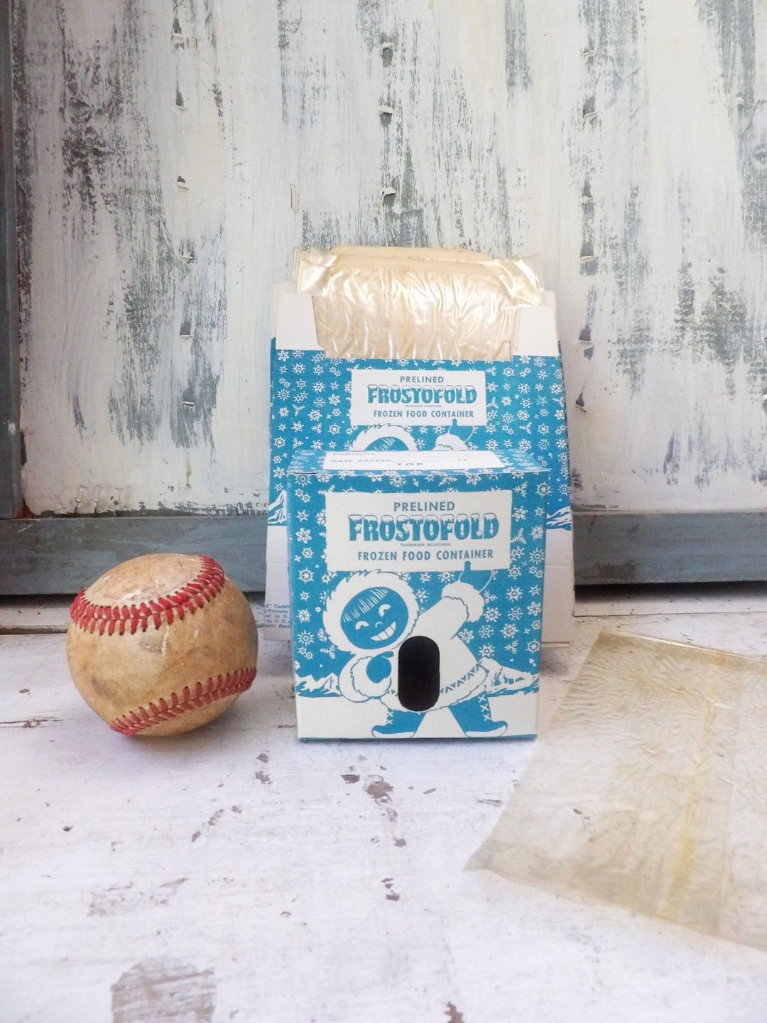 THREE Vintage Frostofold Freezer Boxes , Pint Cardboard Frozen Food ...