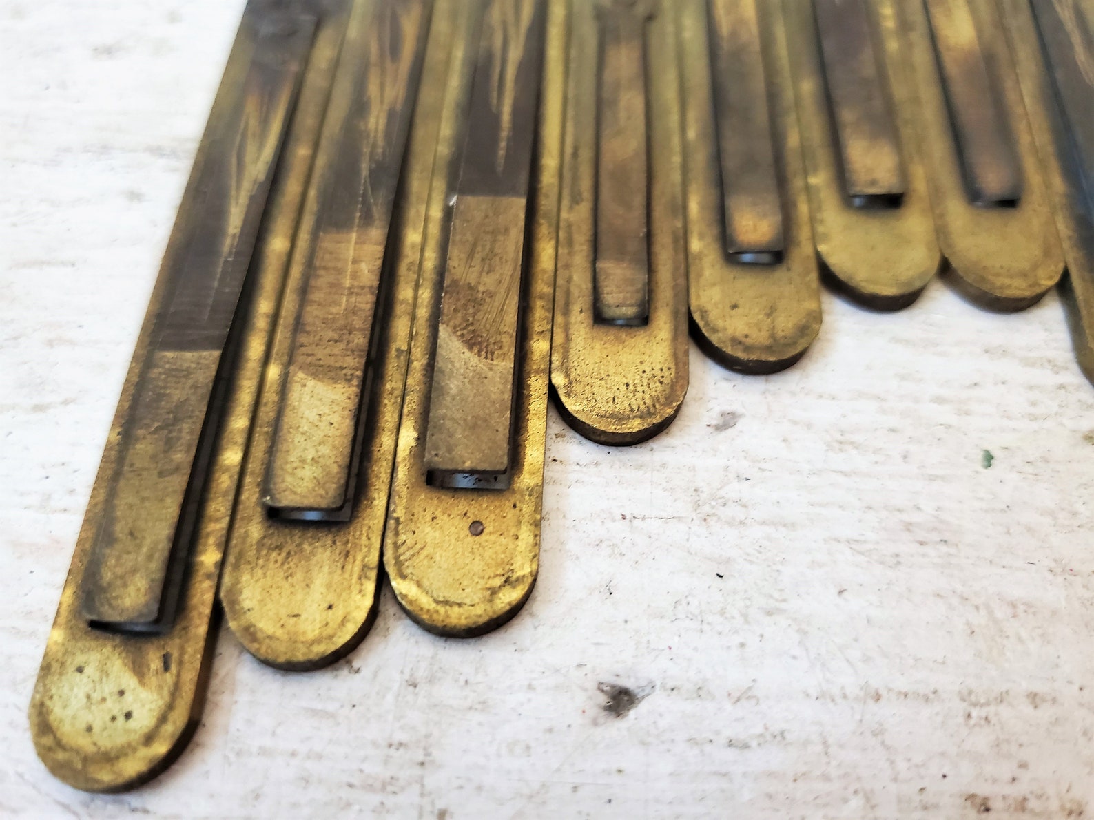 Antique Brass Pump Organ Reeds Group of 12 Vintage Musical - Etsy